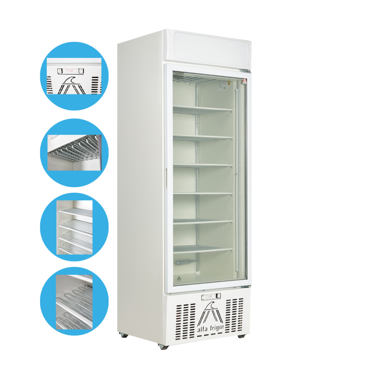 Vertical Display Freezer NV500FP | Alfa Frigor